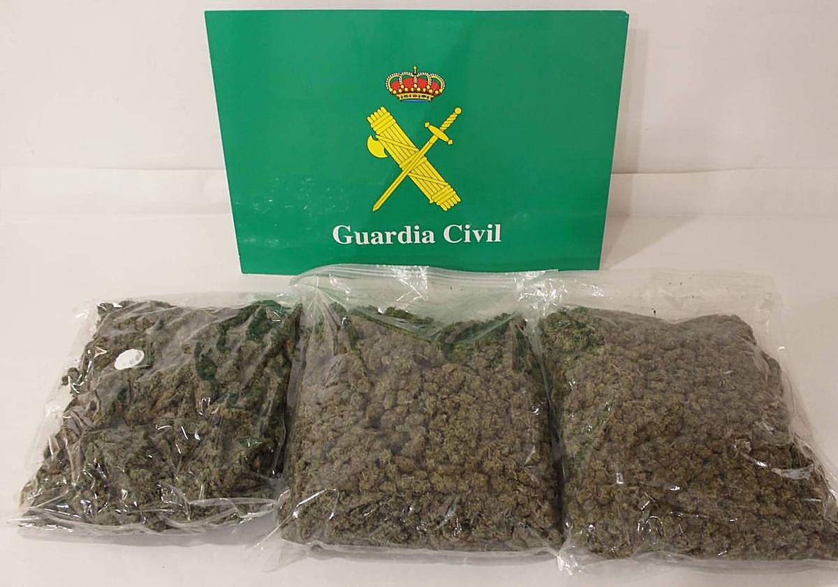 Detenido con tres kilos de marihuana en un control de la Guardia Civil en el peaje de la AP-8 en ...